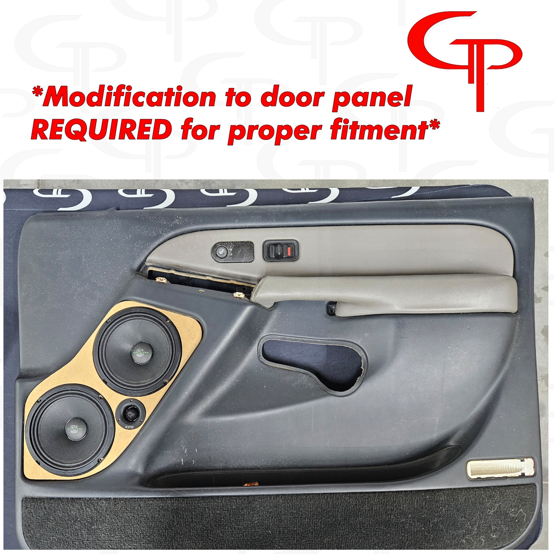 Universal GM 00 06 Silverado Tahoe Yukon Suburban Front Door Baffles 2 GP Car Audio