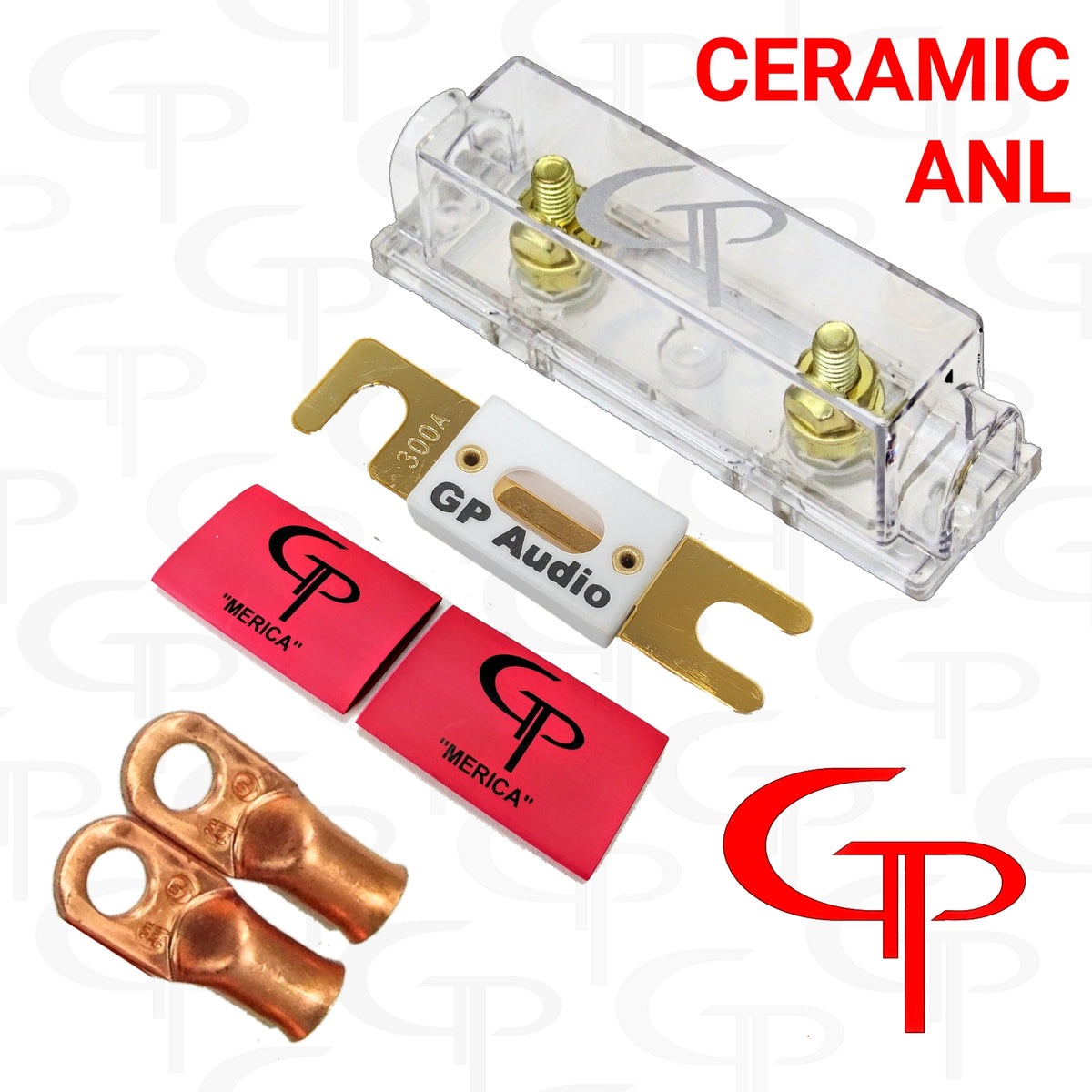 Ceramic GP ANL FUSE & Block W/ 2 LUGS AND SHRINK – GP Car Audio