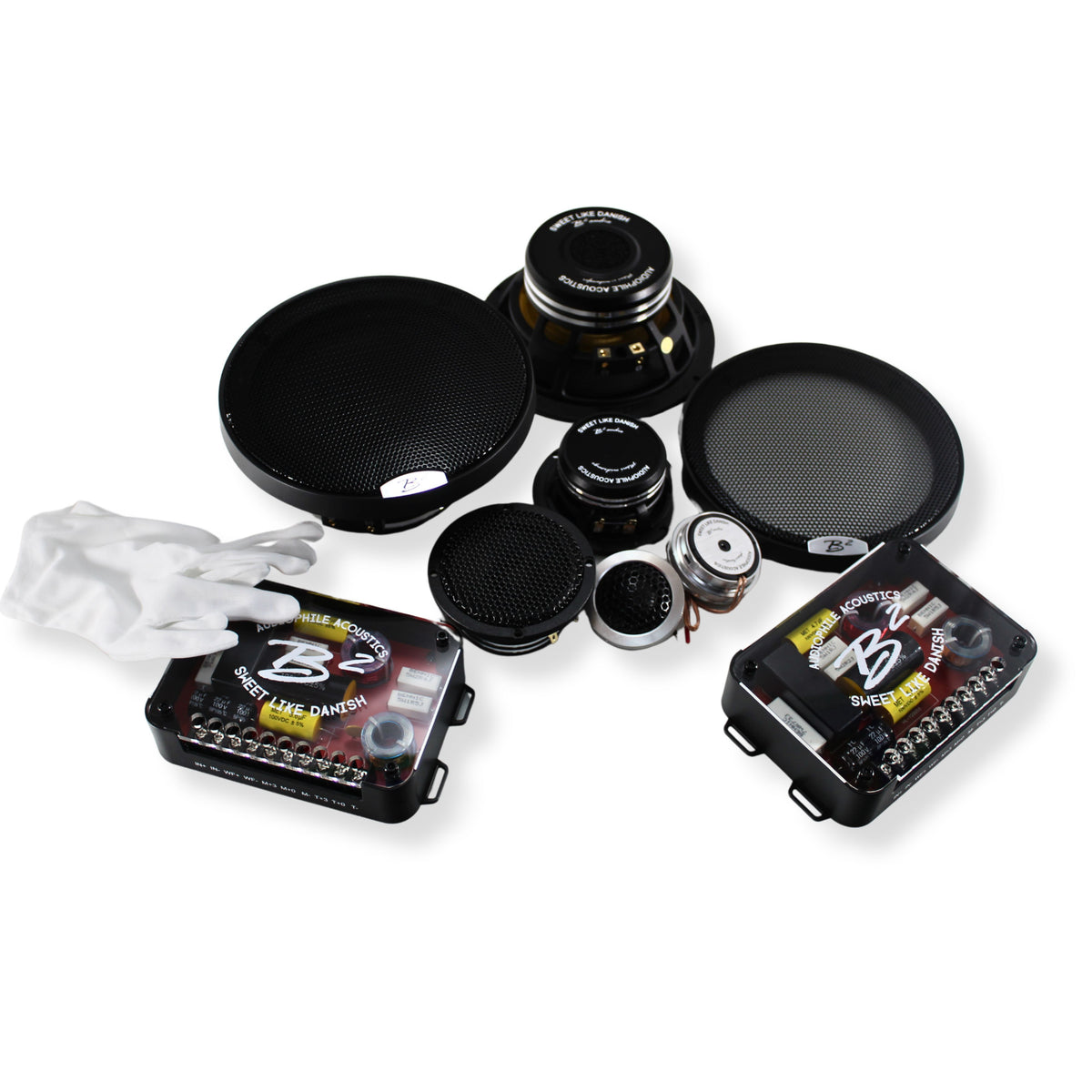 B2 Audio Reference Series 6.5" 3-Way Component Set w/ 3" Mids & 1" Twe ...