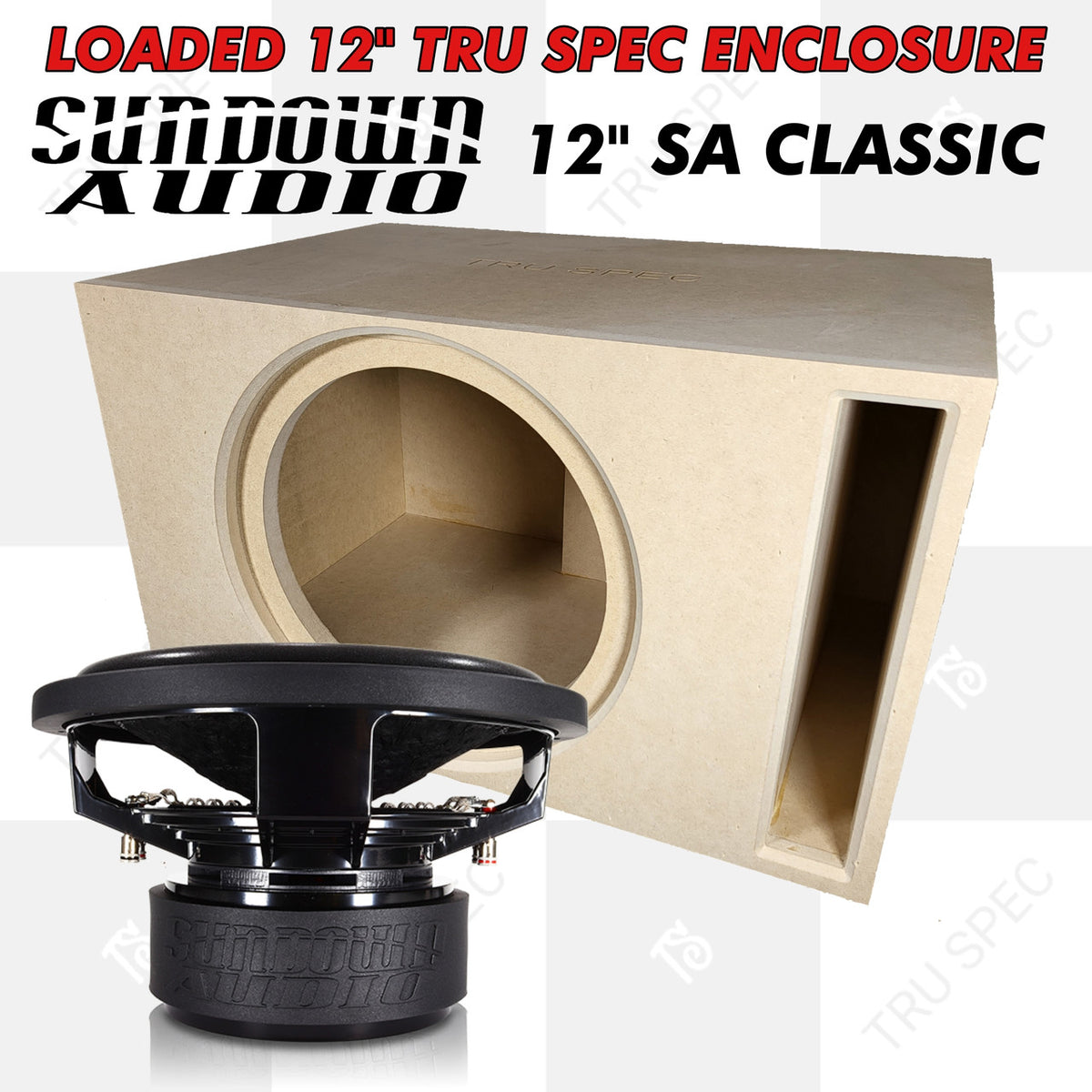 LOADED TRU SPEC Prefab Single 12" Subwoofer Enclosure: Sundown SA 12 ...